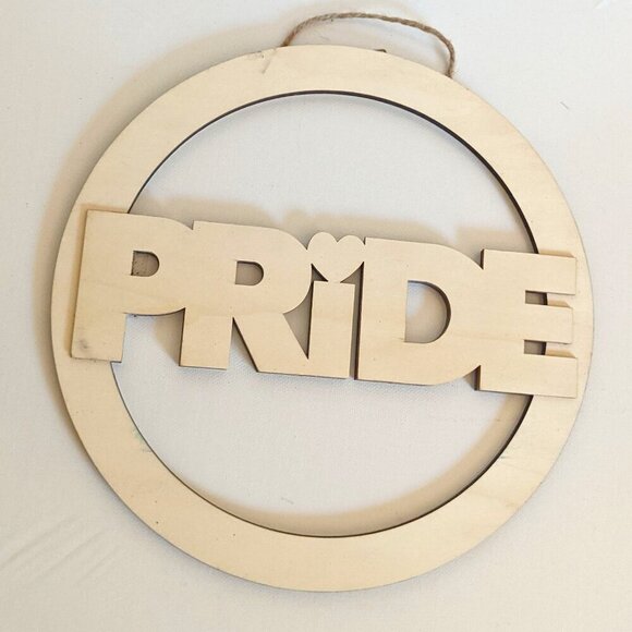 Ashland | Office | Nwt Pride Sign Heart Circular Lgbt Diy Crafts Wood ...